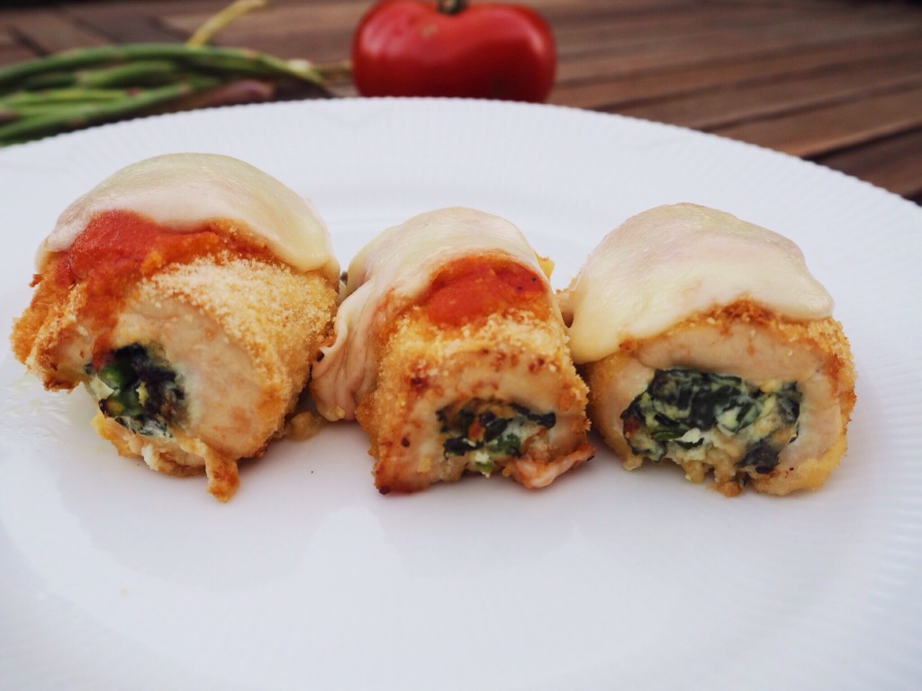 Bagte kyllingeruller med mozzarella - Glutenfrimagi